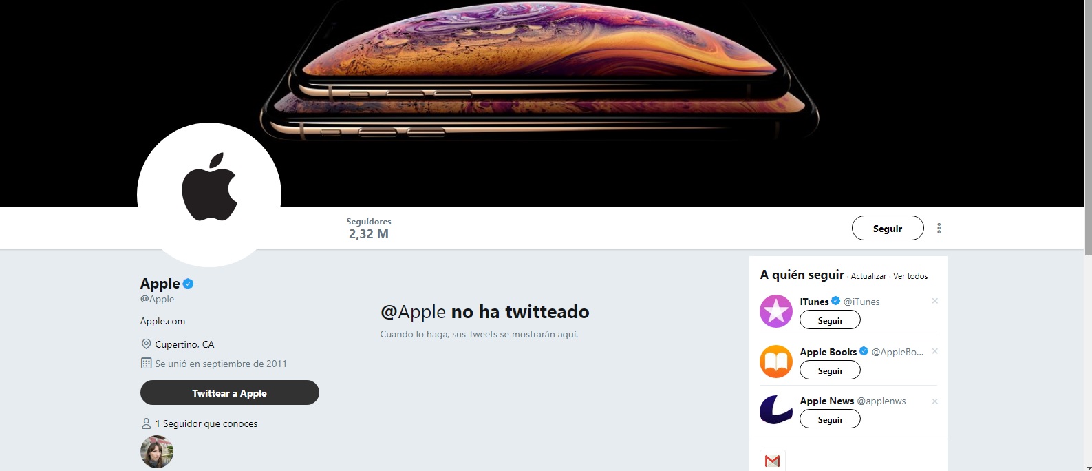 La curiosa cuenta de Apple en Twitter que tiene 2,3 millones de ...