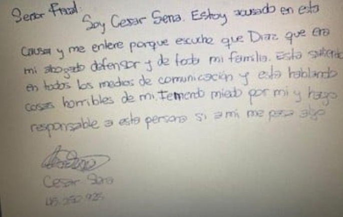 Desaparición de Cecilia: desde la cárcel y en una carta, César Sena ...